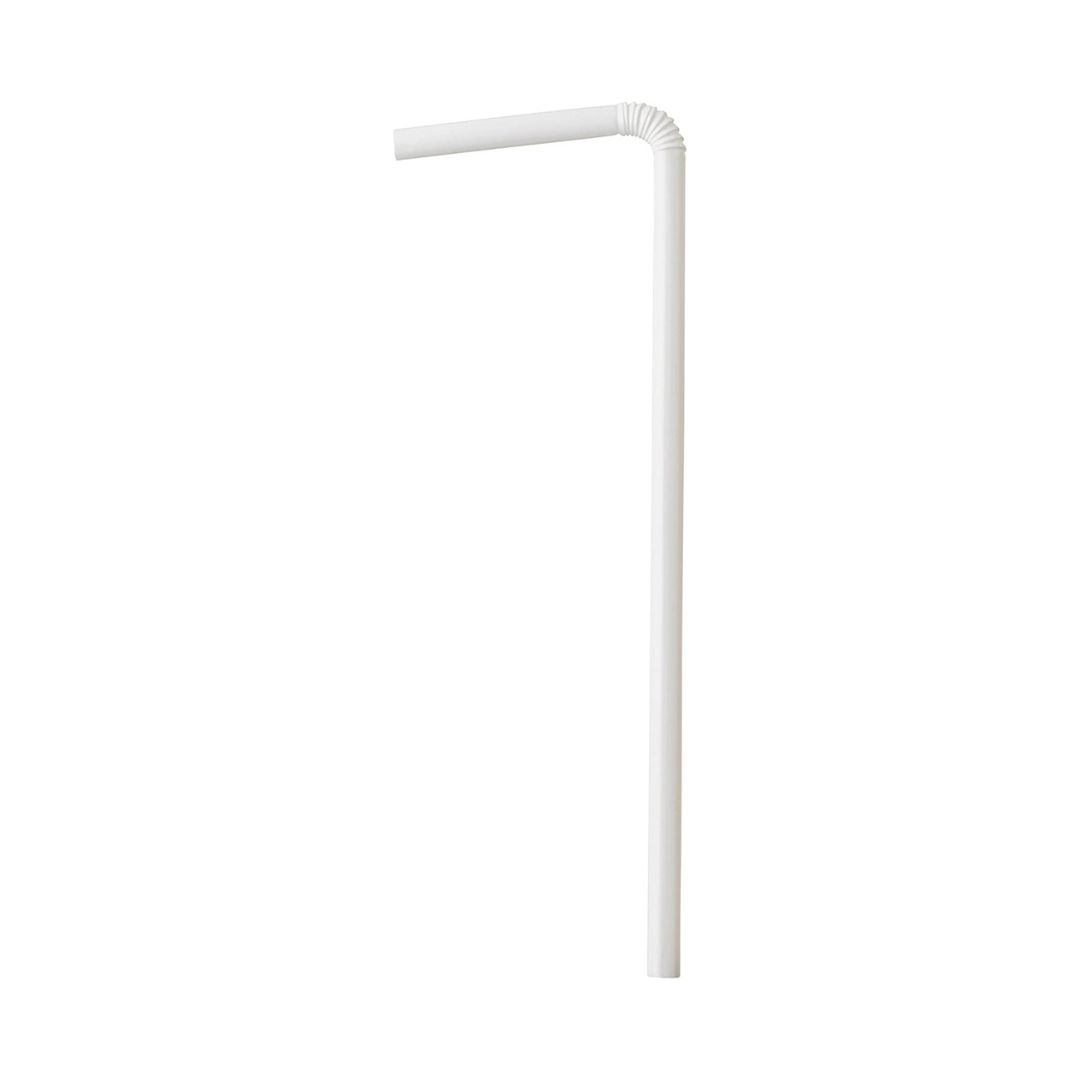 7.75" White Flexible Plastic Straws, Individually Wrapped – Eskay Products